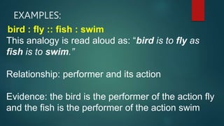 Supply other words or expressions that complete an analogy | PPTX