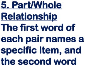 English VII- Analogy Examples PowerPoint | PPTX
