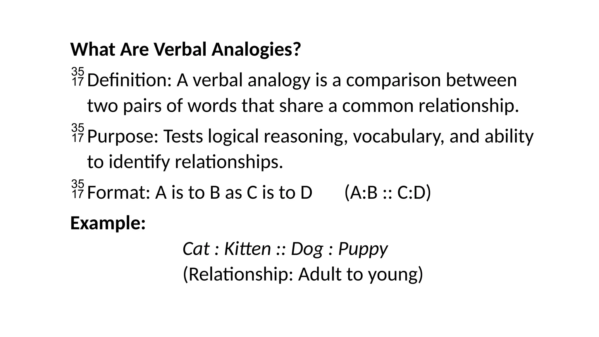 Verbal Aptitude for Placement - Verbal Analogy | PPTX
