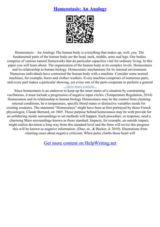 Analogy Essay Examples | PDF