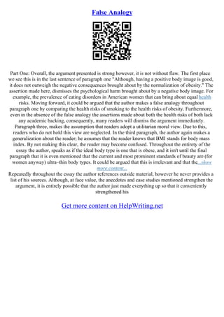 Analogy Essay Examples | PDF