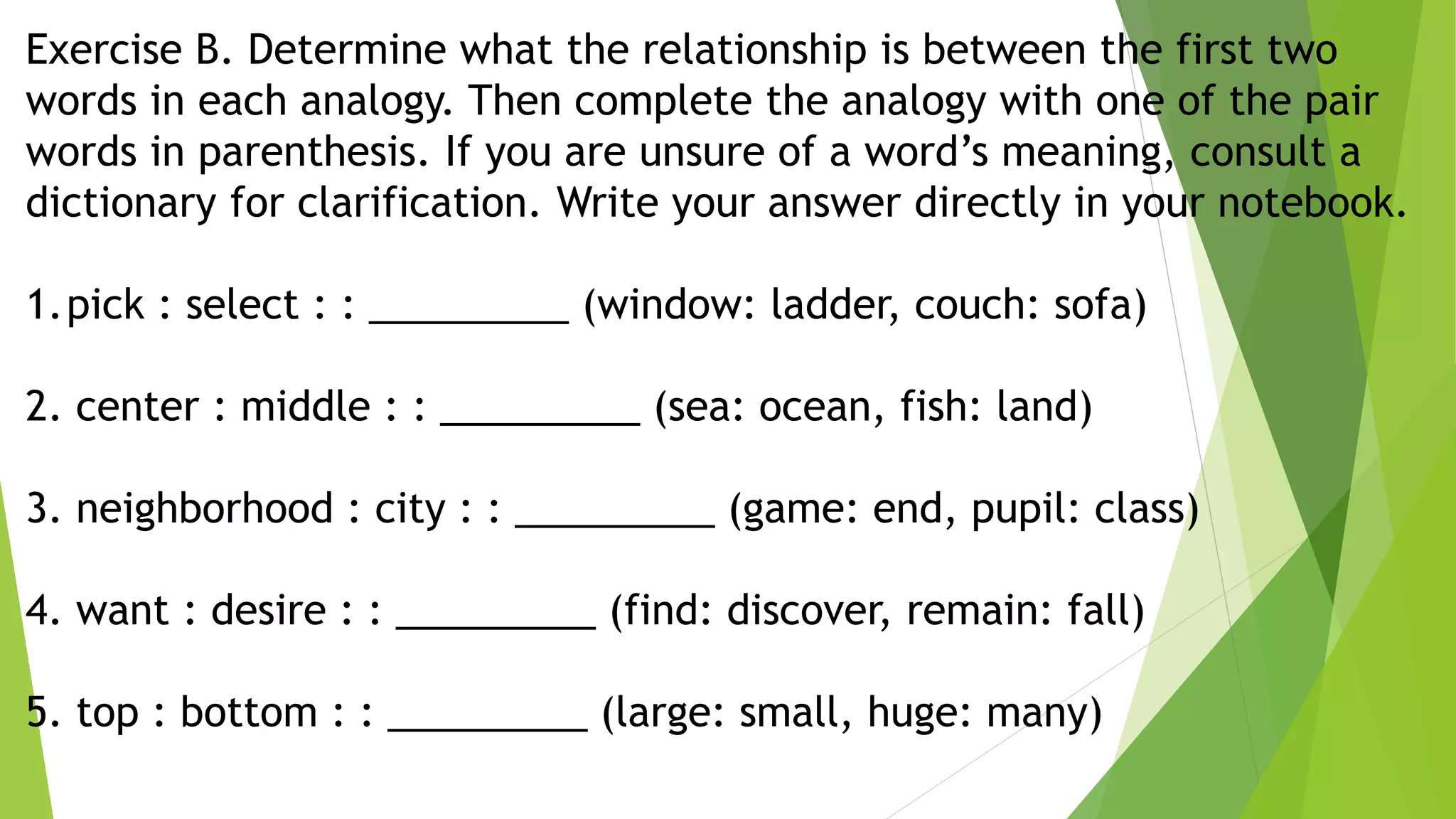 analogy grade 7.pptx | Birds | Pets
