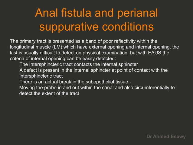 Anal perianal imaging part 2 perianal fistula CT MRI Dr Ahmed Esawy | PPT