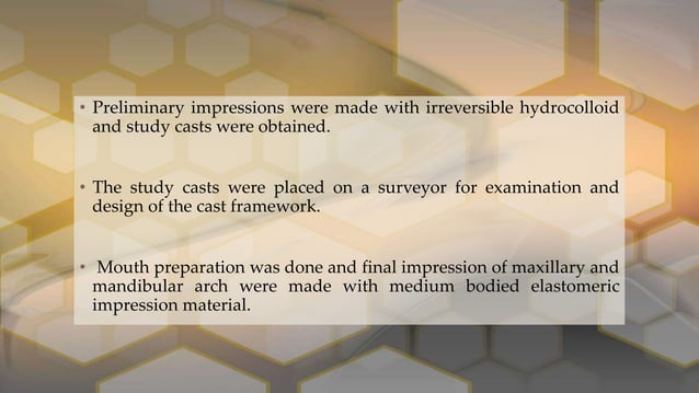 An altered cast procedure to improve tissue support | PPTX