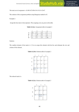 An Alternative Proposed Method For Solution Of Assignment Problem | PDF