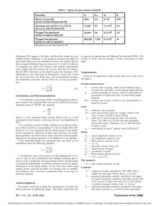 An alternative to api 14 e erosional velocity limits for sand laden ...
