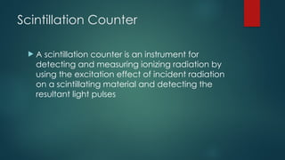 Nuclear Detector Analytical Seminar ppt by vikram seervi | PPT