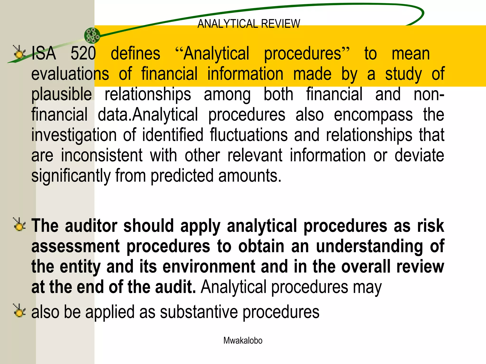 Analyitical review procedures and going concern | PPT