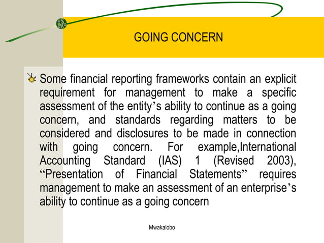Analyitical review procedures and going concern