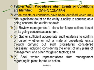 Analyitical review procedures and going concern | PPT