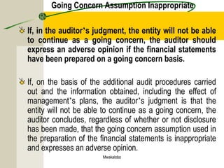 Analyitical review procedures and going concern | PPT