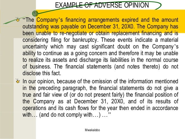 Analyitical review procedures and going concern