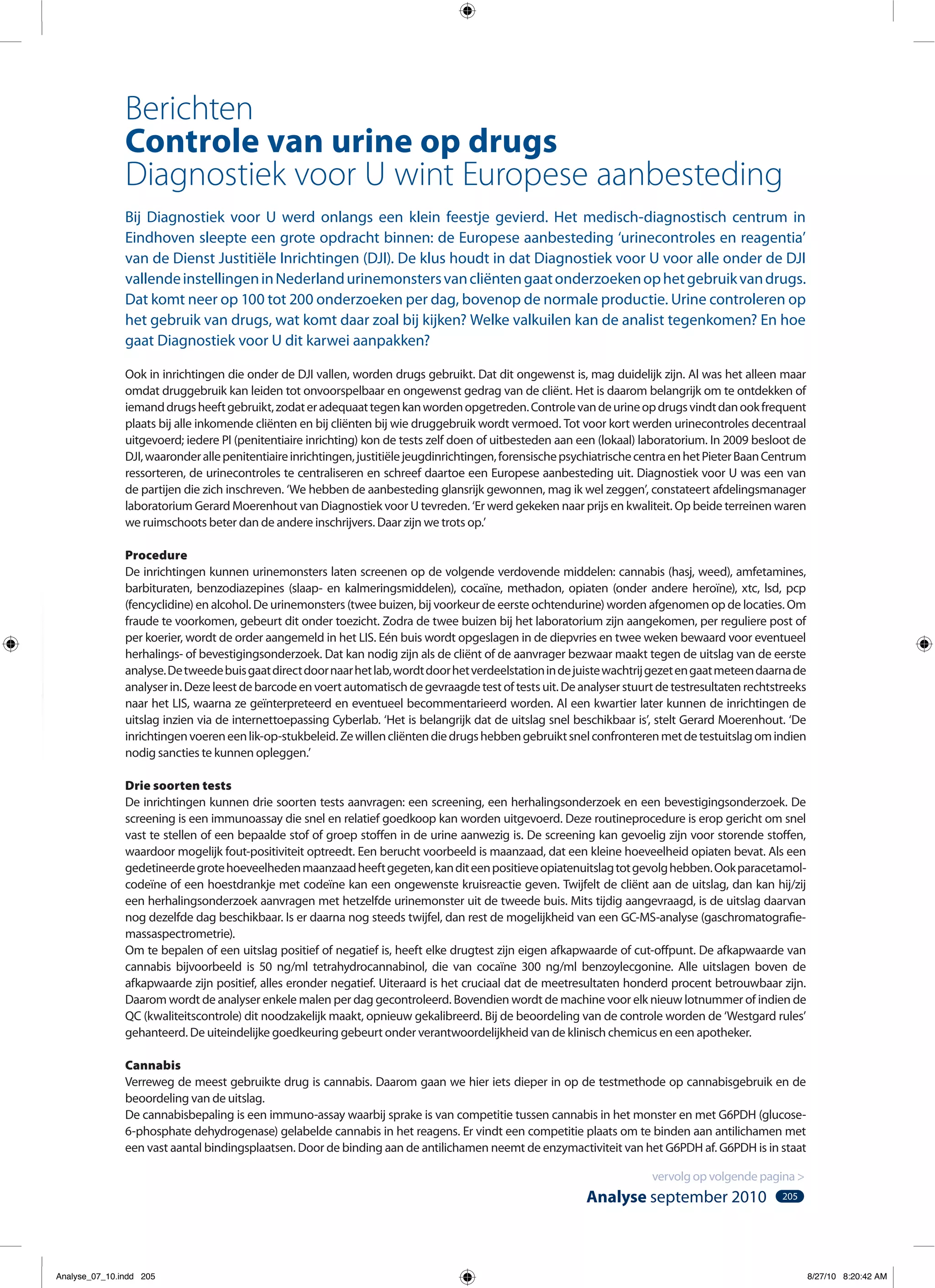 Analyse 07 10 Diagnostiek Voor U | PDF
