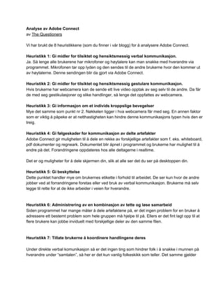 Analyse av adobe conect | PDF