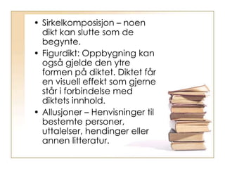 Analyse av dikt ii | PPTX