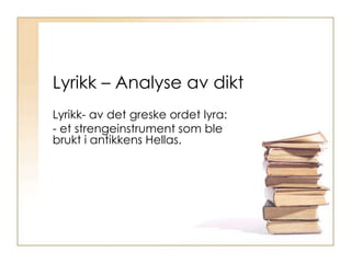 Analyse av dikt ii | PPTX