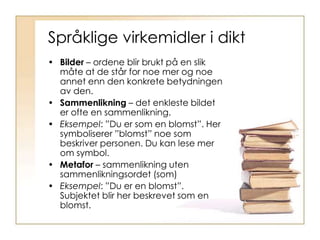 Analyse av dikt ii | PPTX