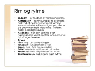 Analyse av dikt ii | PPTX