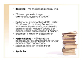 Analyse av dikt ii | PPT