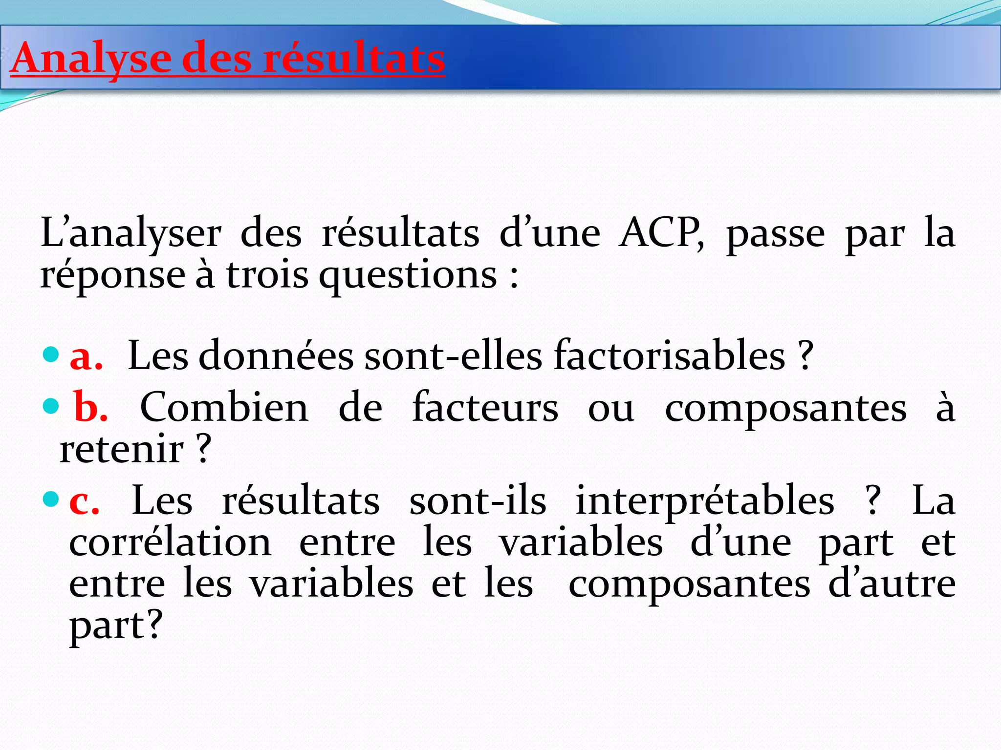 Analyse En Composantes Principales Acp Sous Spss Principal Component