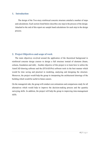 Analyses and Ddesign of a Two Storied RC Building | PDF