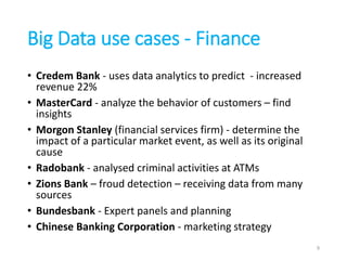 Analyses and processing of big data in financial services | PPT