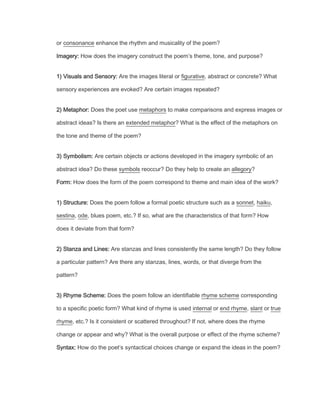 Analyses of poetry | PDF