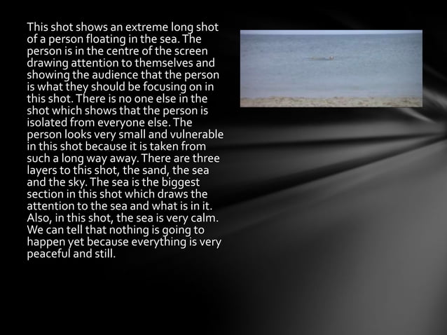 Analyse the ways spielberg uses the camera to create meaning in the ...