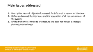 Article summary "A framework for information systems architecture" | PPTX