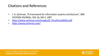 Article summary "A framework for information systems architecture" | PPTX