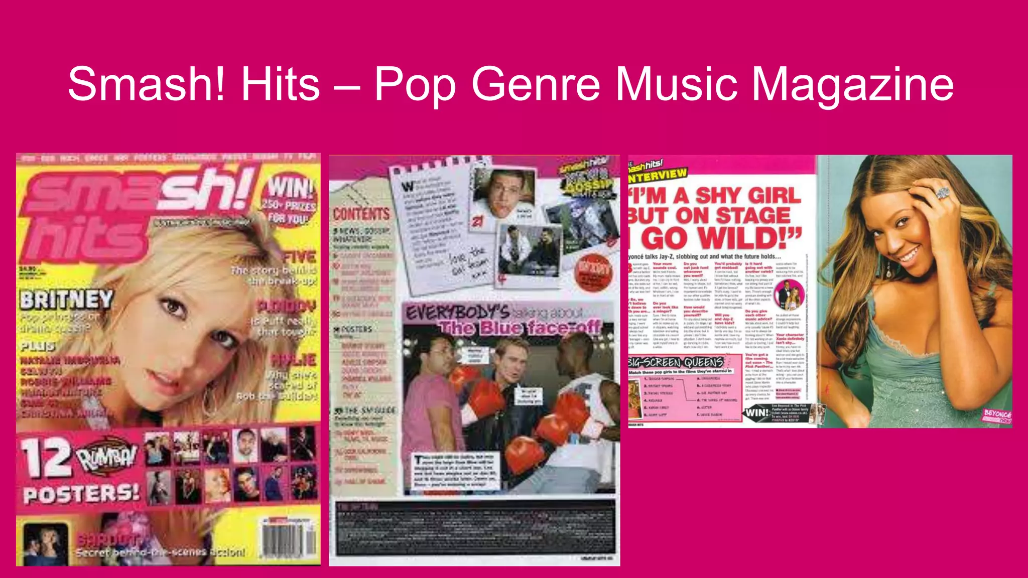 Analysing 3 Pop Music Magazines | PPTX