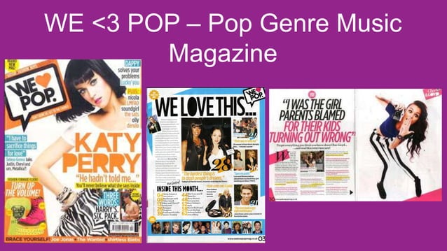 Analysing 3 Pop Music Magazines | PPT