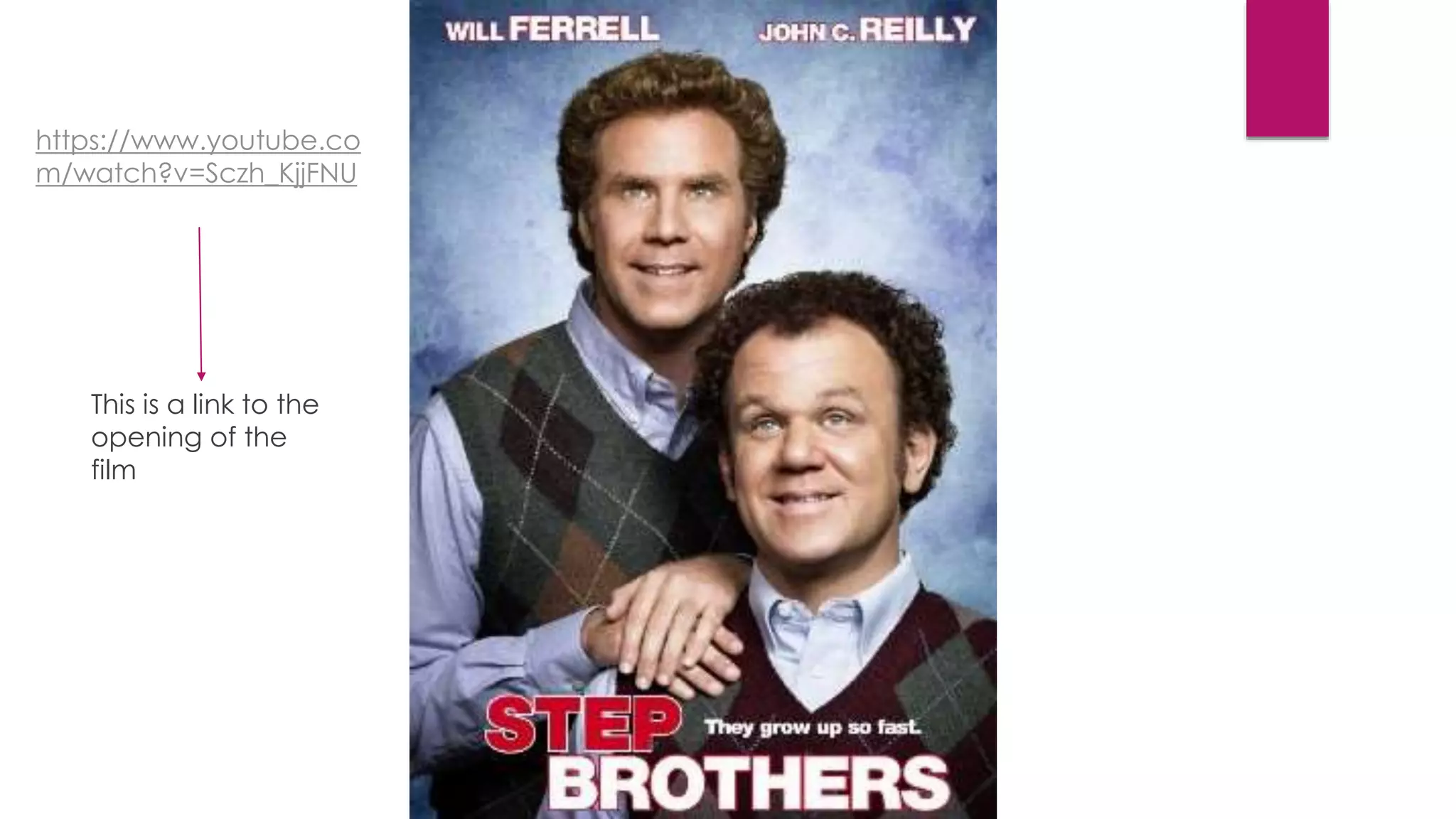 Analysing a film opening step brothers | PPTX