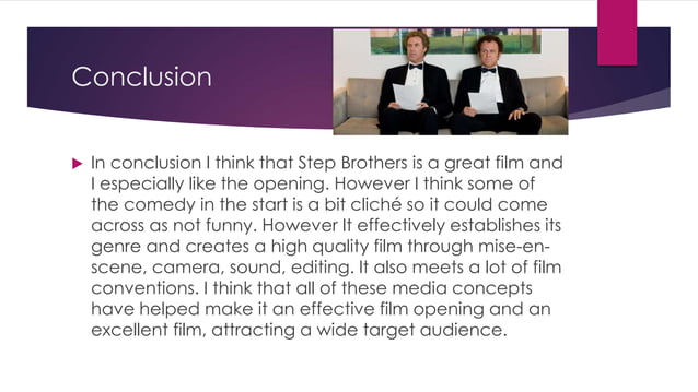 Analysing a film opening step brothers | PPTX | Television | Entertainment