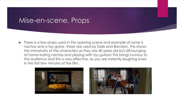 Analysing a film opening step brothers | PPTX | Television | Entertainment