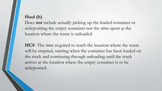 Analysing a hauled container collection system | PPTX