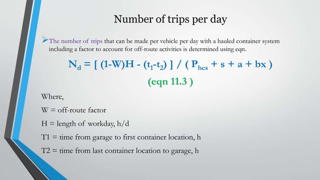Analysing a hauled container collection system | PPTX | Commercial ...
