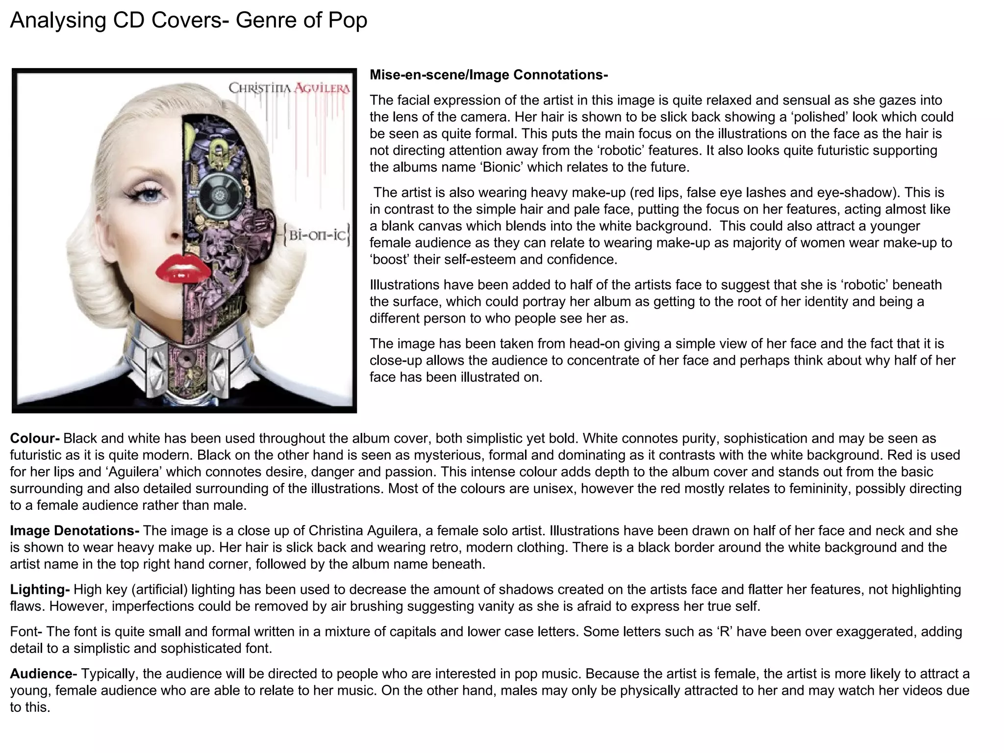 Analysing Album Covers | PPT