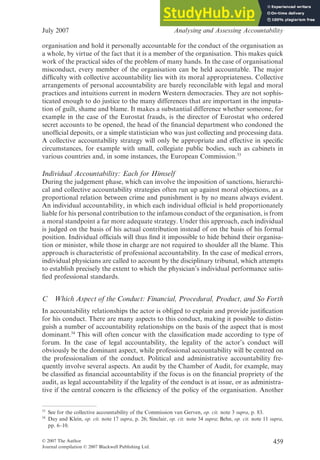 Analysing And Assessing Accountability A Conceptual Framework | PDF