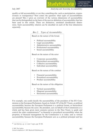 Analysing And Assessing Accountability A Conceptual Framework | PDF
