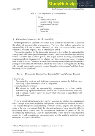 Analysing And Assessing Accountability A Conceptual Framework | PDF