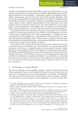 Analysing And Assessing Accountability A Conceptual Framework | PDF