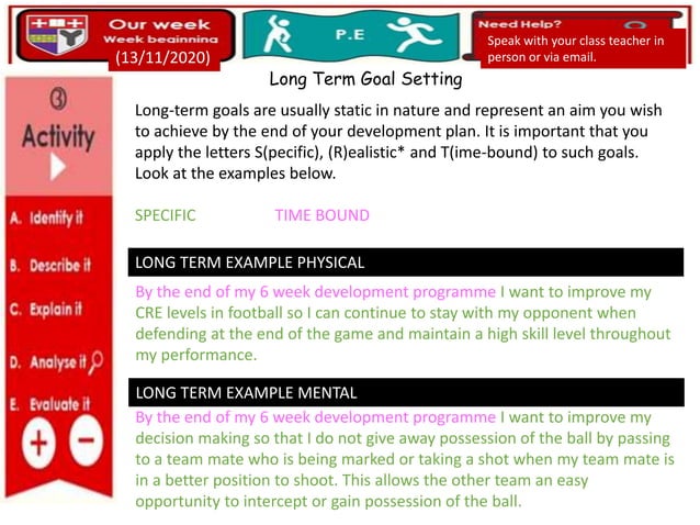 National 5 PE - Question 2g | PPTX | Educational Assessment | Education