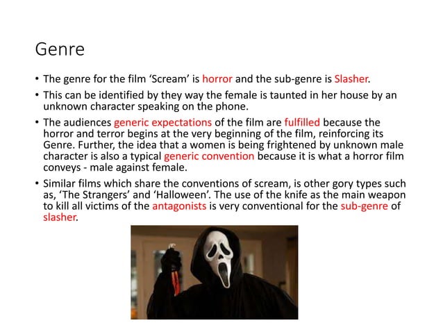 Analysing an opening sequence (scream) | PPT