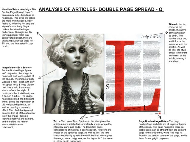 Analysing Double Page Spreads | PPT | Desktop Publishing | Computer Software and Applications