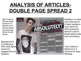 Analysing Magazine Articles | PPT