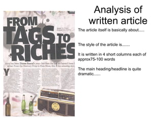 Analysing articles | PPT