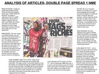 Analysing articles double page spread | PPT