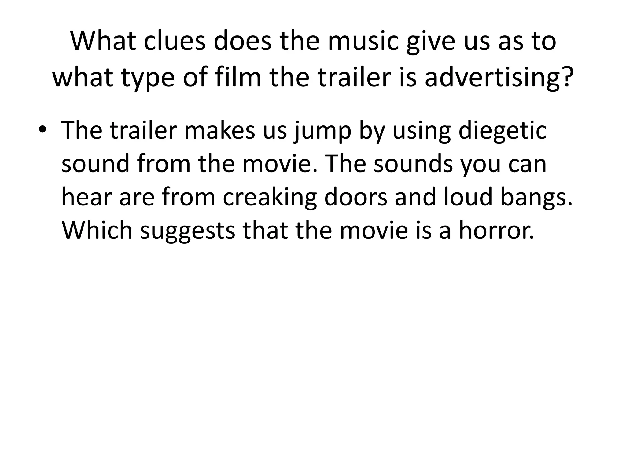 Analysing a trailer | PPTX