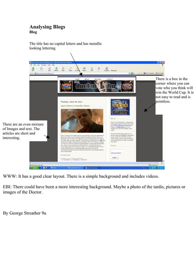 Analysing blog 3 | DOC